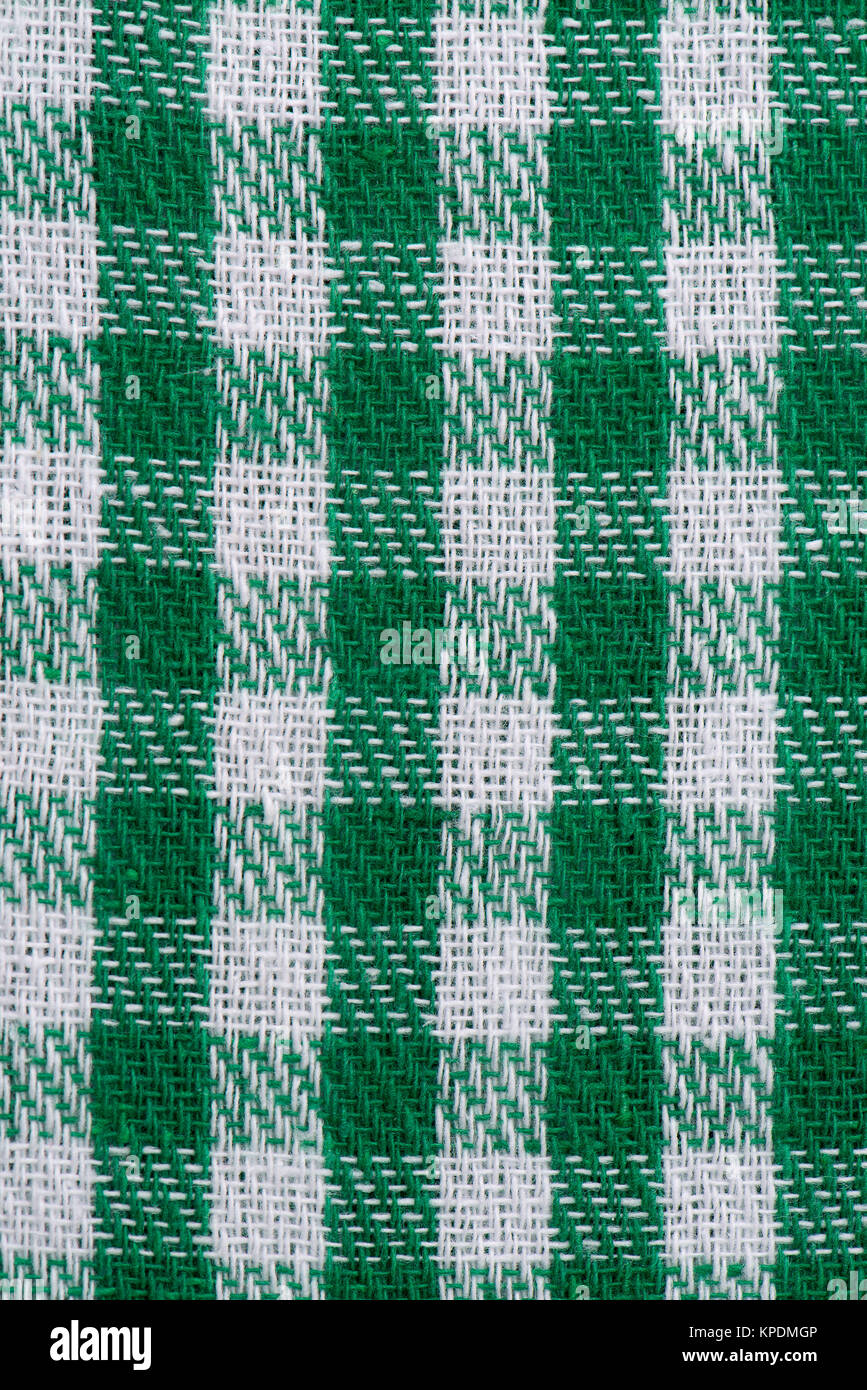 Green checked fabric Stock Photo - Alamy
