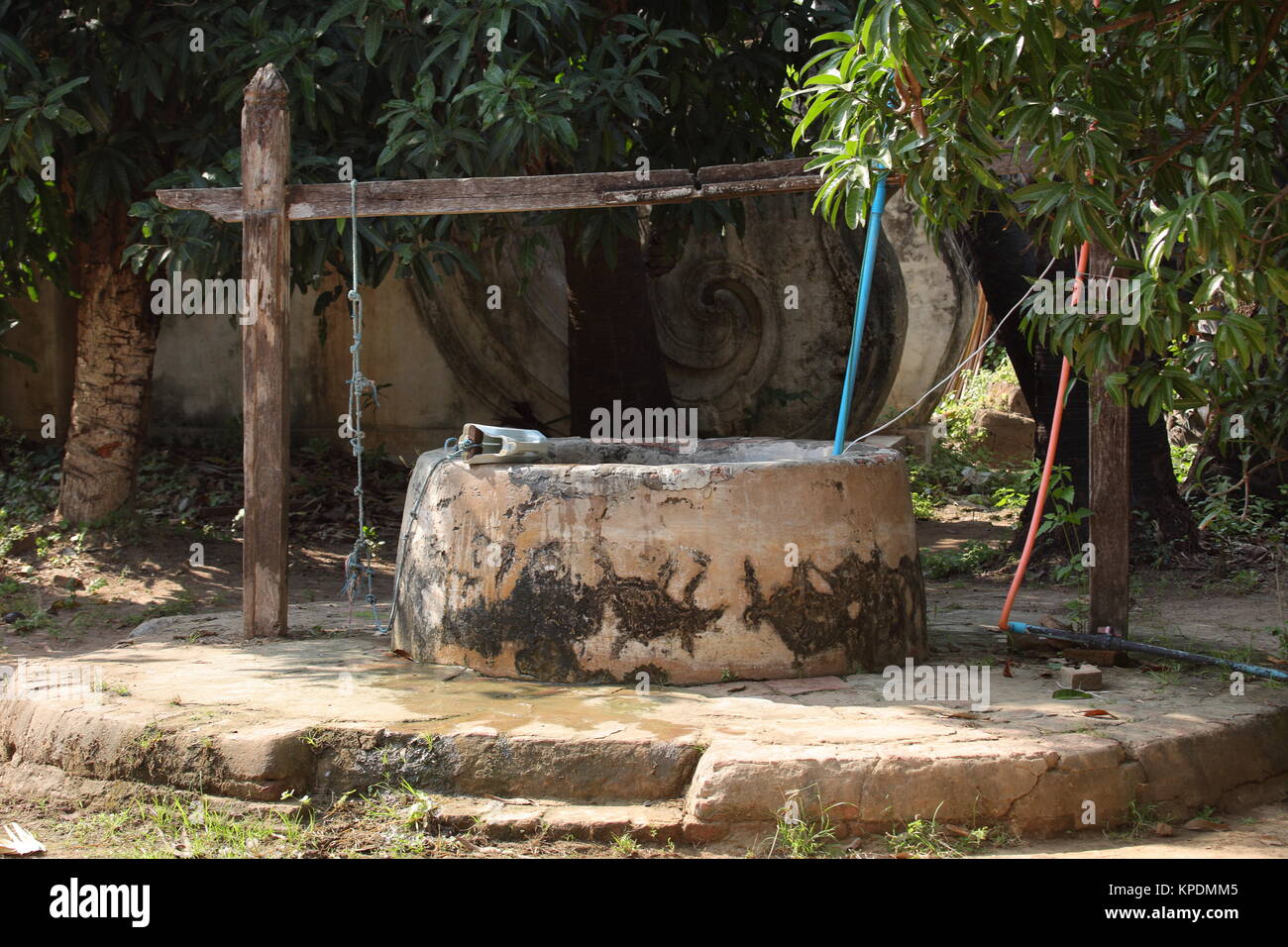 an old well in myanmar Stock Photo - Alamy