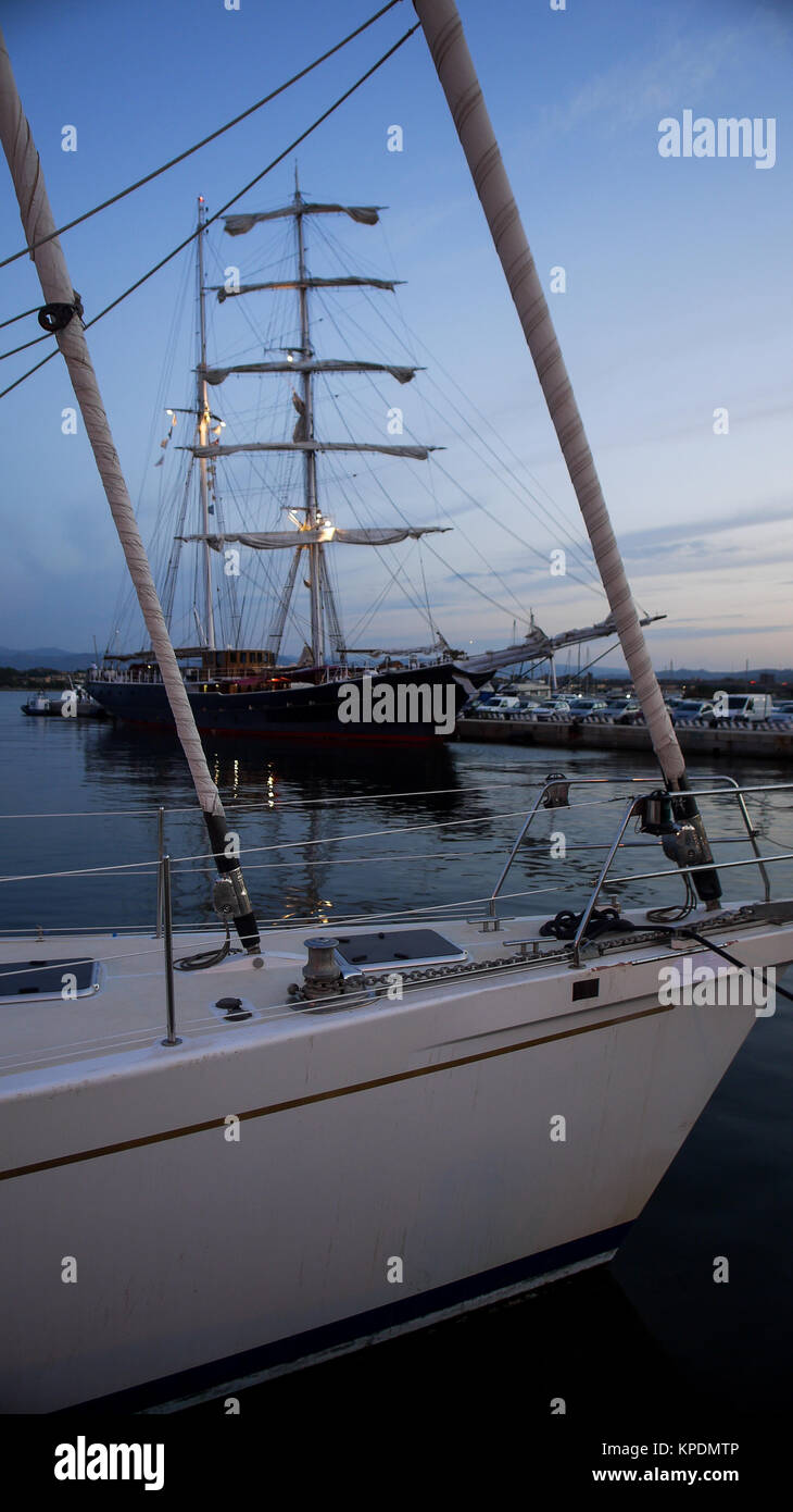 Two Masted Sailing Boat High Resolution Stock Photography and Images ...