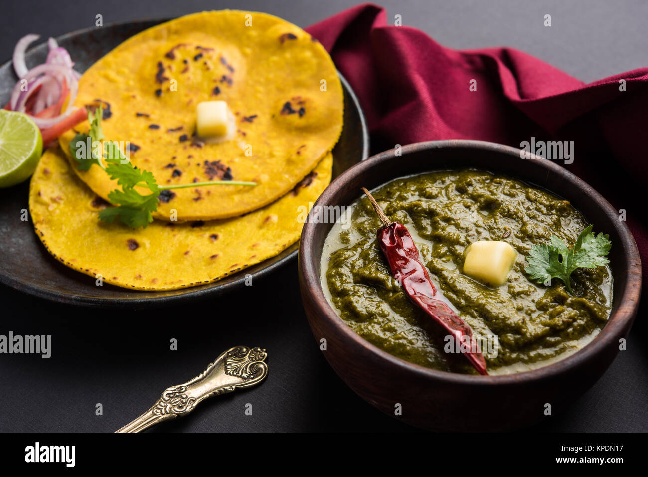 Sarson Ka Saag Makki Ki Roti popular north indian main course menu ...