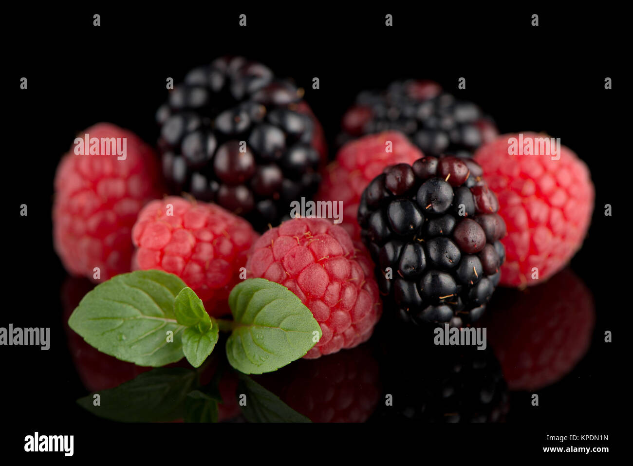 Blackberry and raspberry Stock Photo - Alamy
