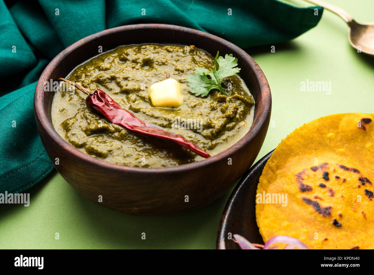 Sarson ka saag with makki ki roti hi-res stock photography and images ...
