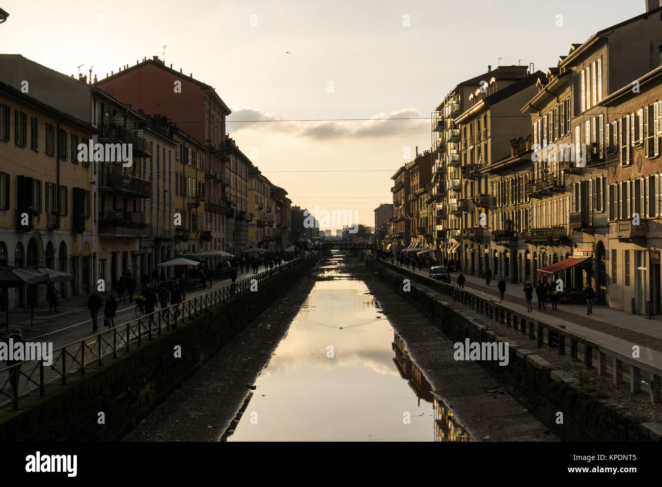 Sunset navigli district hi-res stock photography and images - Alamy
