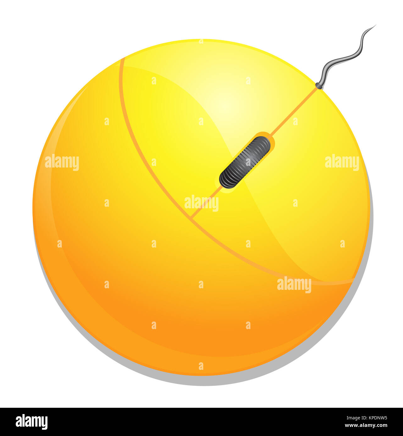 Yellow computer mouse vector illustration Stock Photo - Alamy