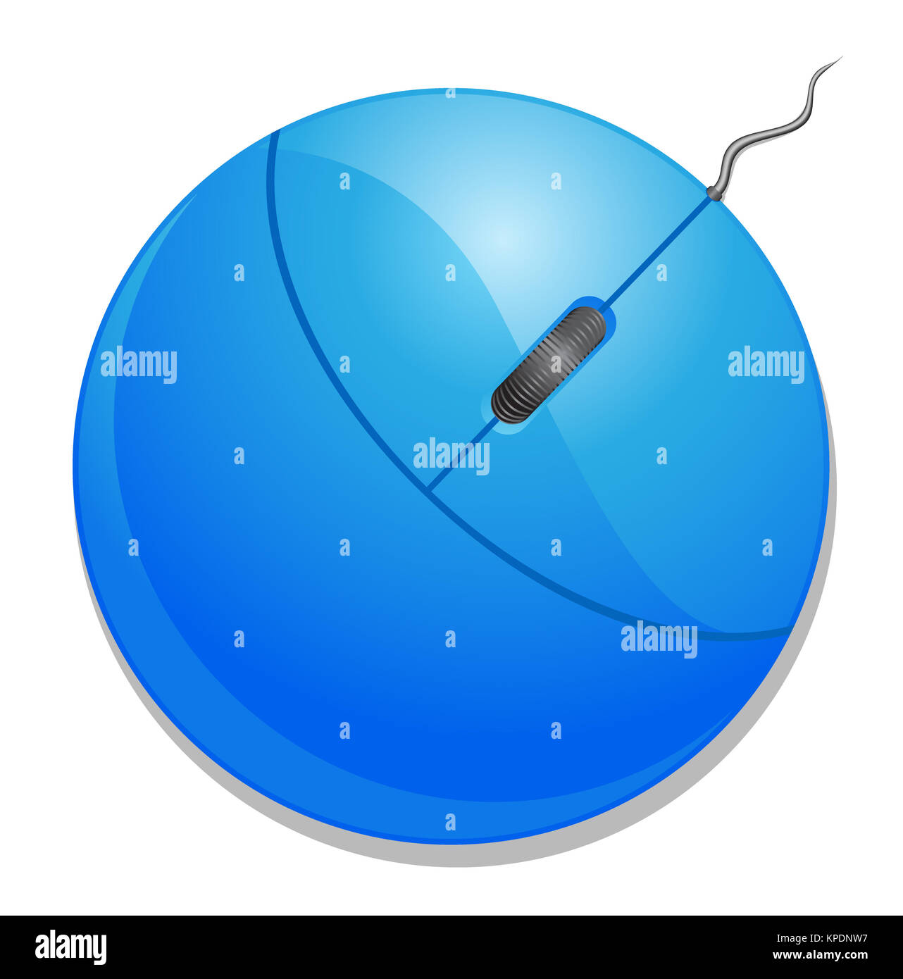 Blue computer mouse vector illustration Stock Photo - Alamy