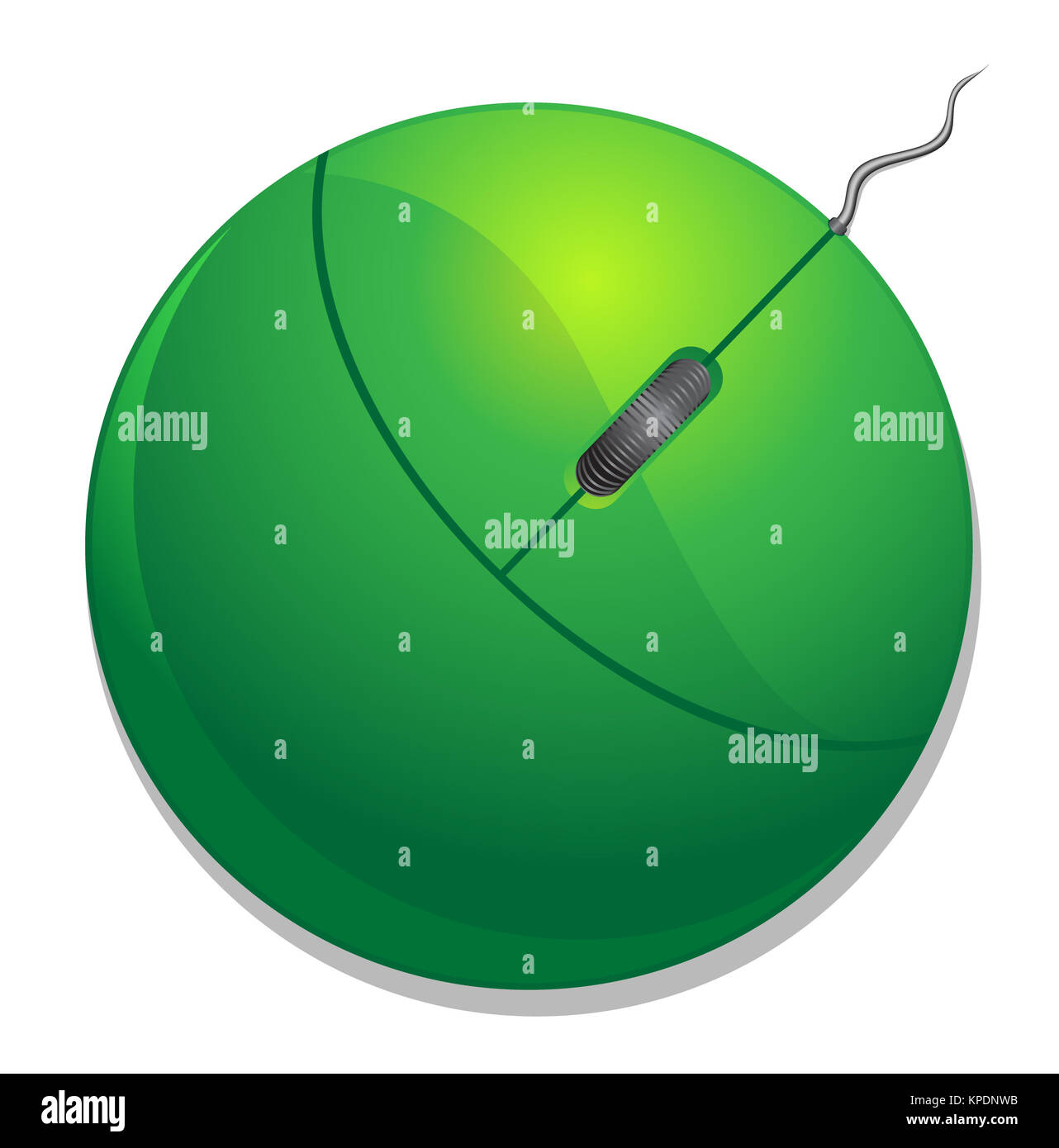 Green computer mouse vector illustration Stock Photo - Alamy