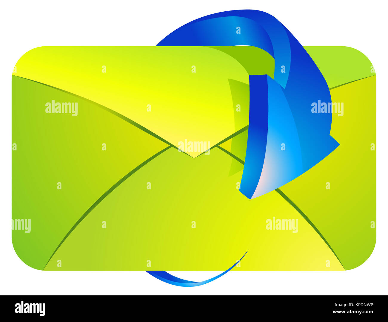 E-mail with arrow vector illustration Stock Photo - Alamy