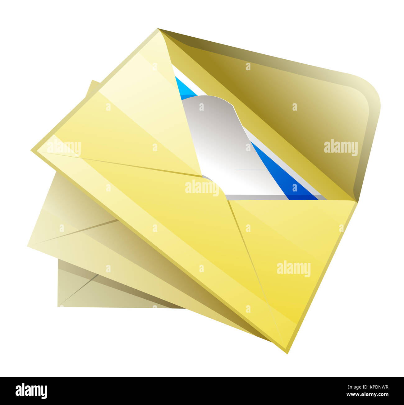 E-mail with arrow vector illustration Stock Photo - Alamy