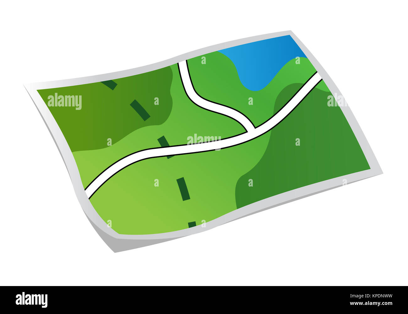 Flat map vector illustration Stock Photo - Alamy