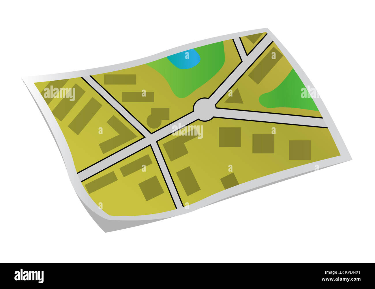 Flat map vector illustration Stock Photo - Alamy