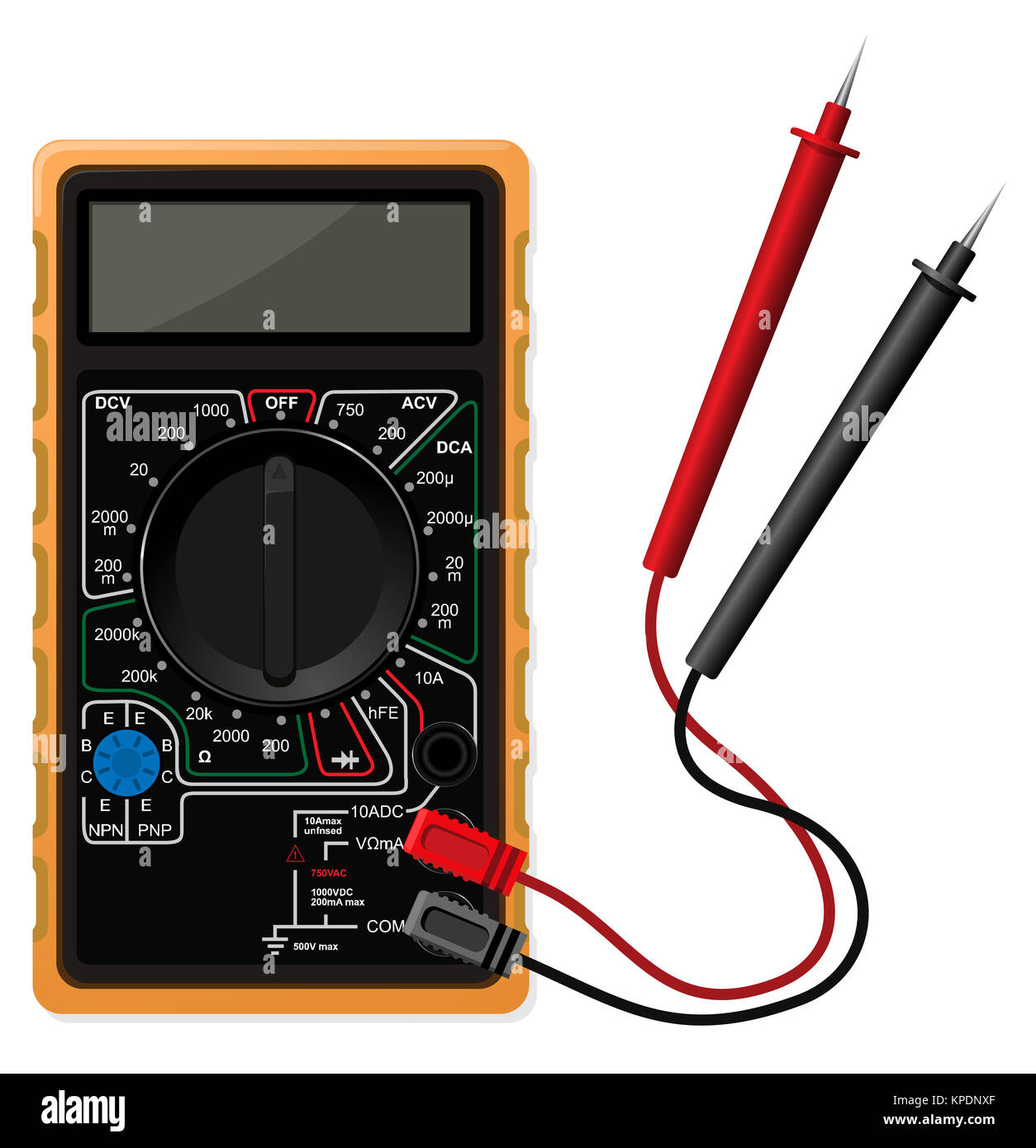 Digital multimeter vector illustration Stock Photo - Alamy