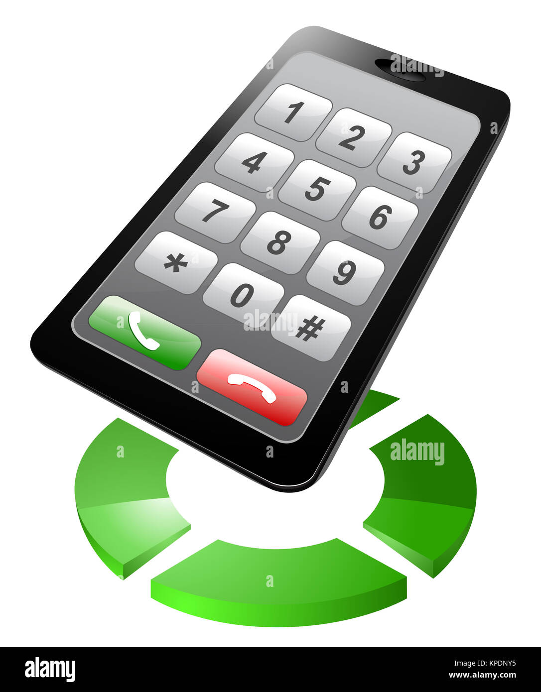 Smartphone dialer vector illustration Stock Photo - Alamy