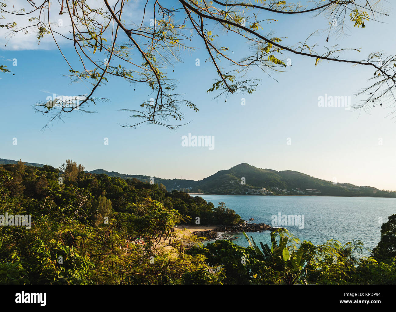 Seascape view point with color of the sunset Stock Photo - Alamy