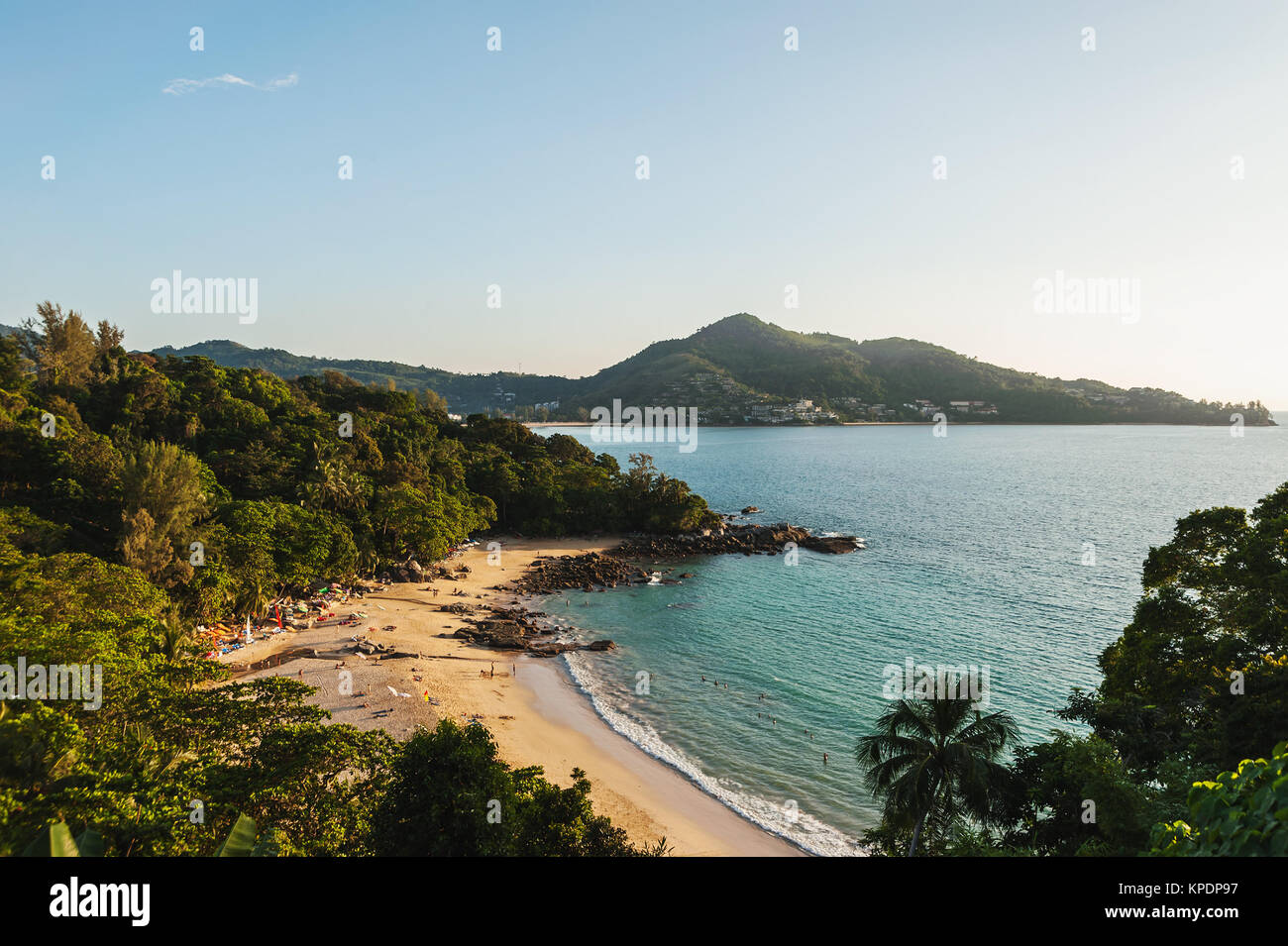 Seascape view point with color of the sunset Stock Photo - Alamy