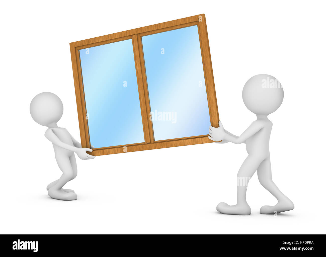 two people holding a window Stock Photo - Alamy
