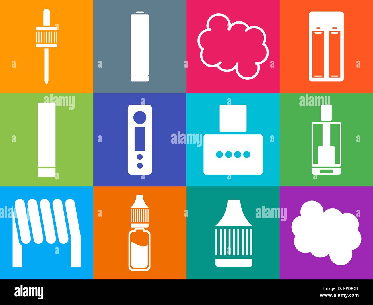 Vaping icons set Stock Photo - Alamy