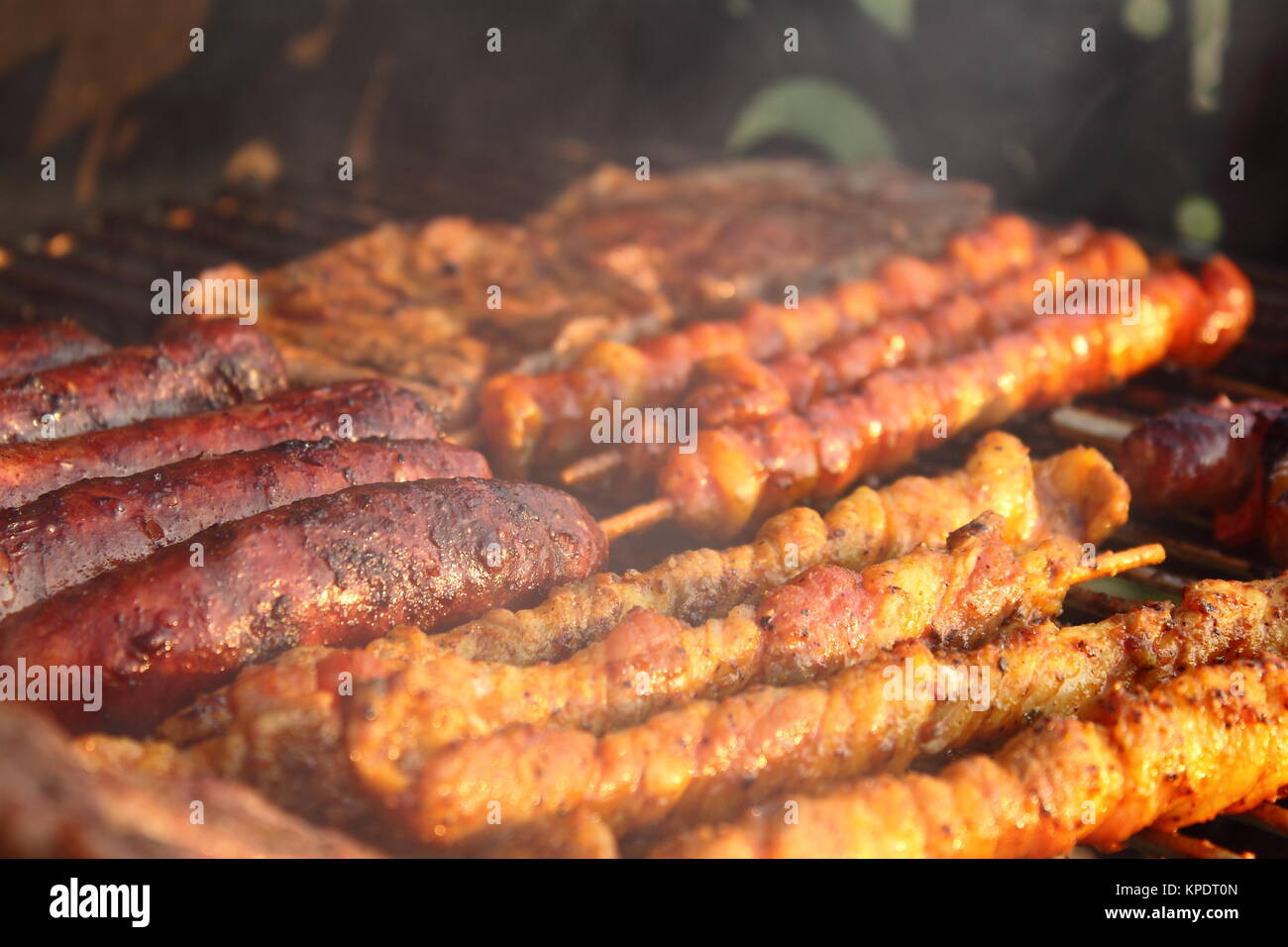 grilling typical german Stock Photo - Alamy