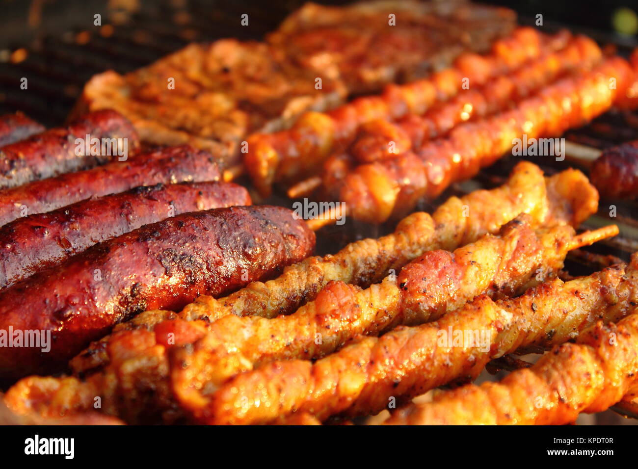 grilling typical german Stock Photo - Alamy