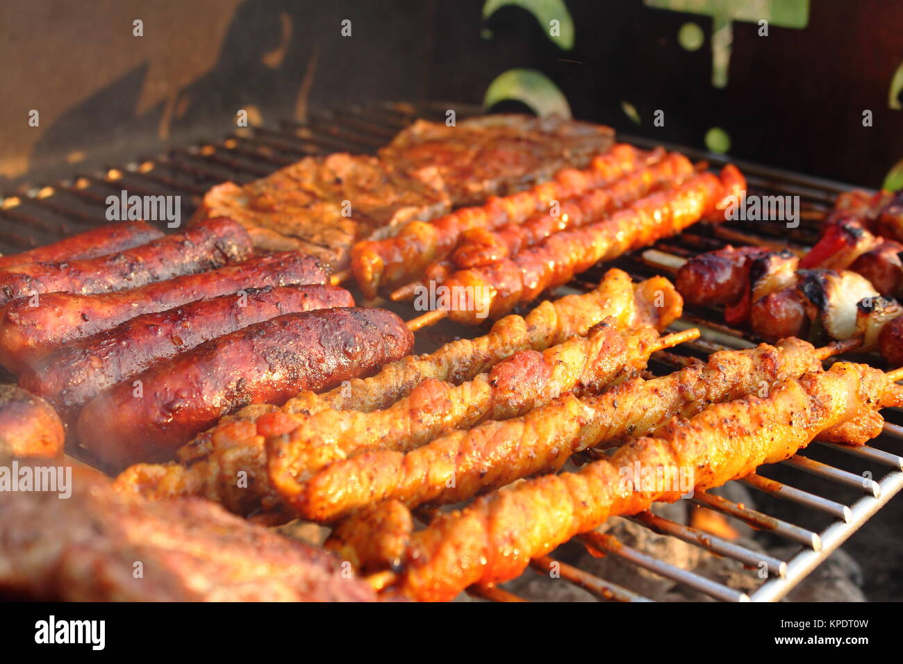 grilling typical german Stock Photo - Alamy