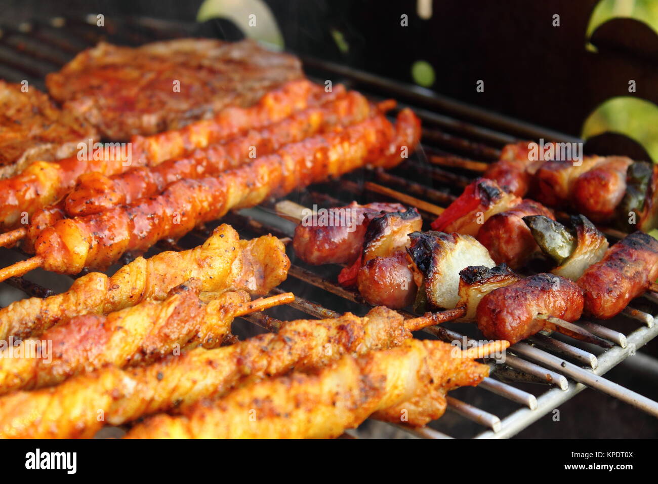 grilling typical german Stock Photo - Alamy
