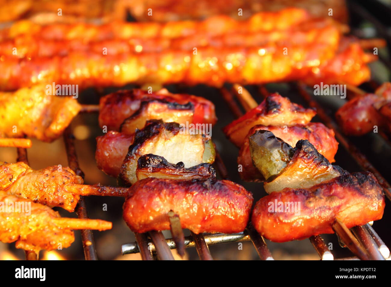 grilling typical german Stock Photo - Alamy