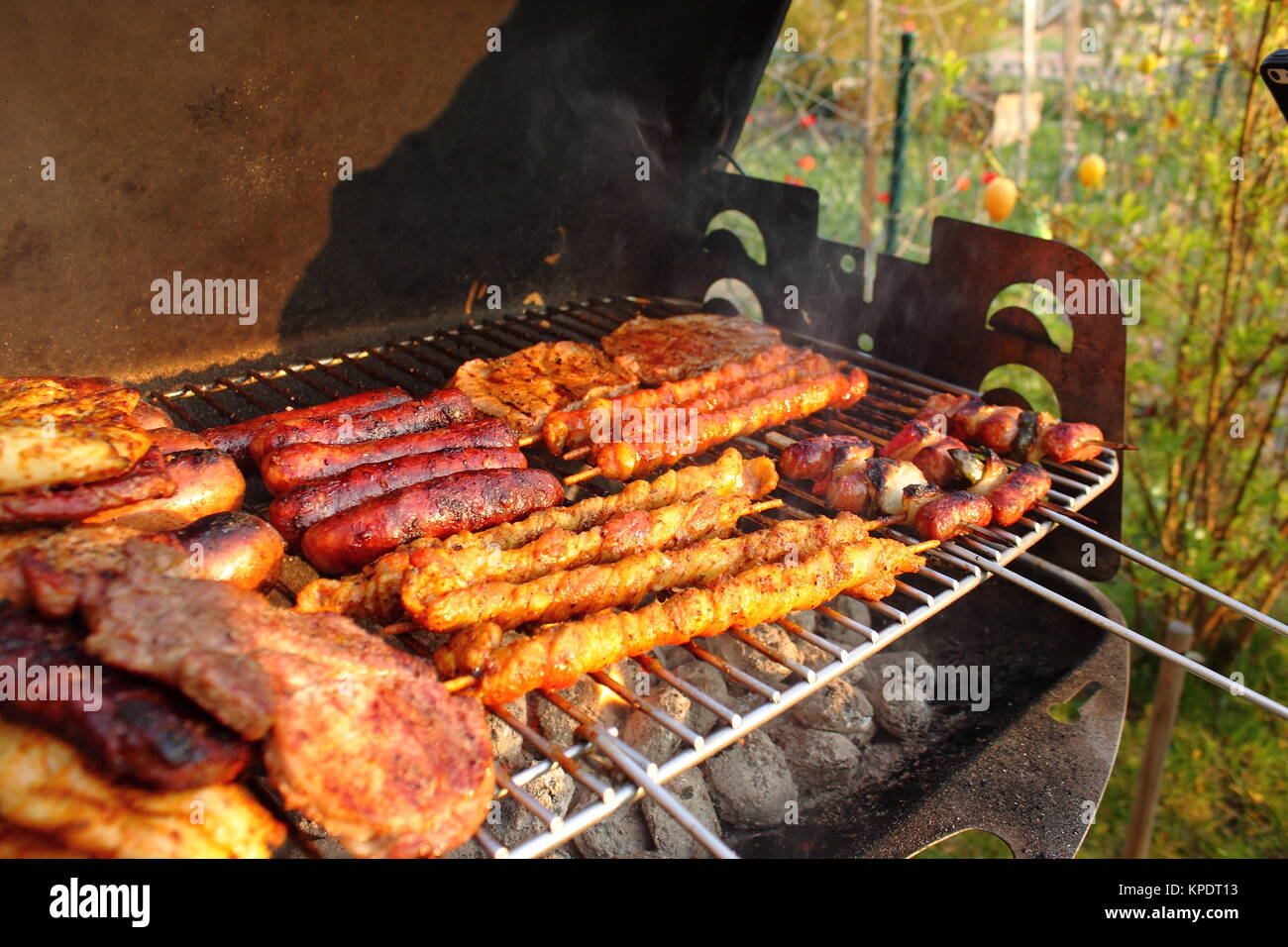 grilling typical german Stock Photo - Alamy