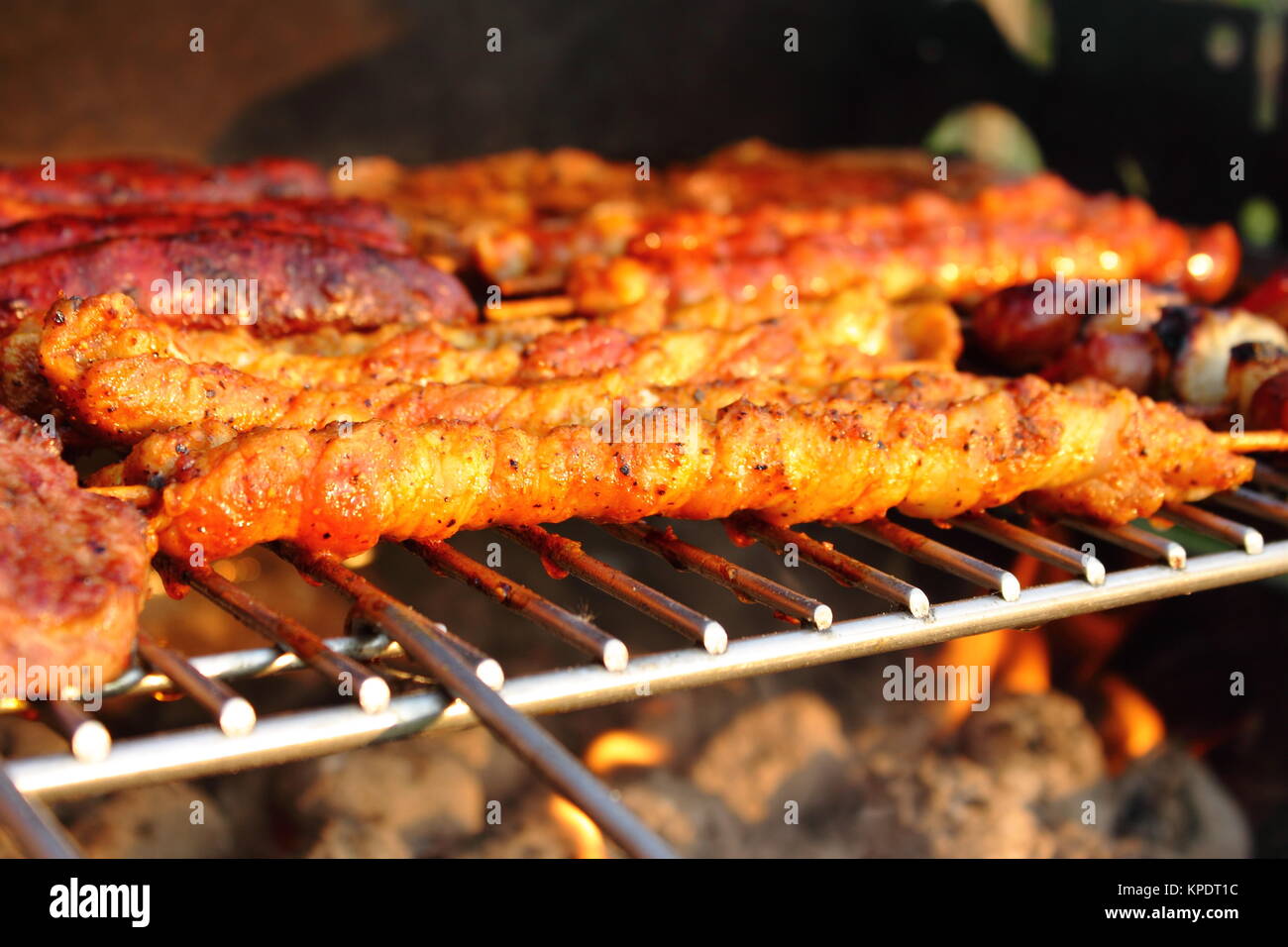grilling typical german Stock Photo - Alamy