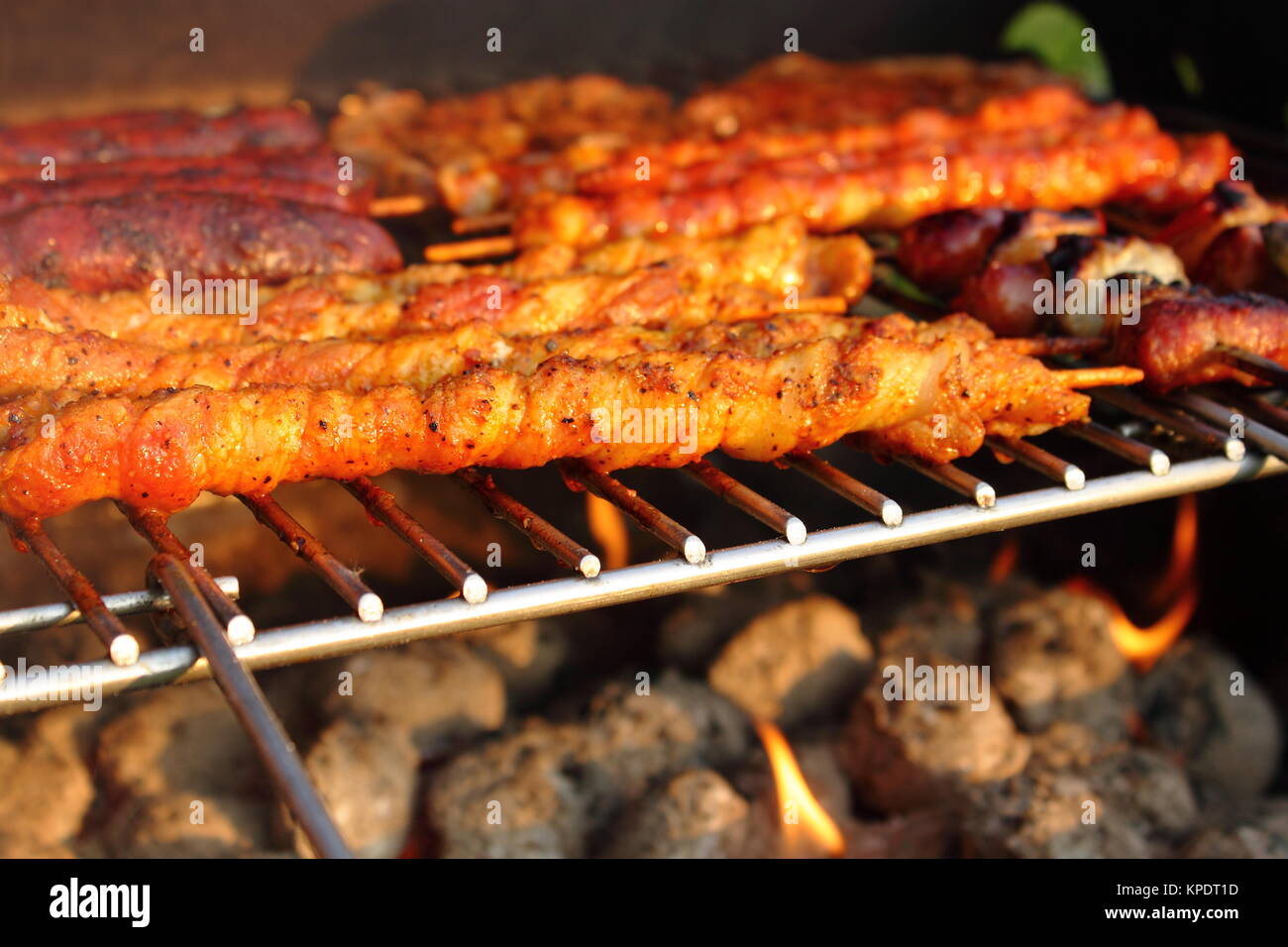 grilling typical german Stock Photo - Alamy