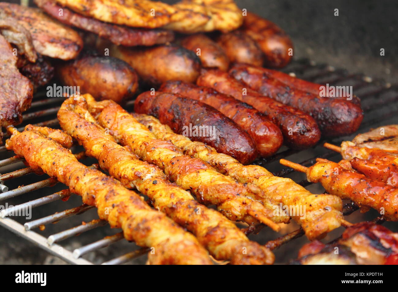 grilling typical german Stock Photo - Alamy