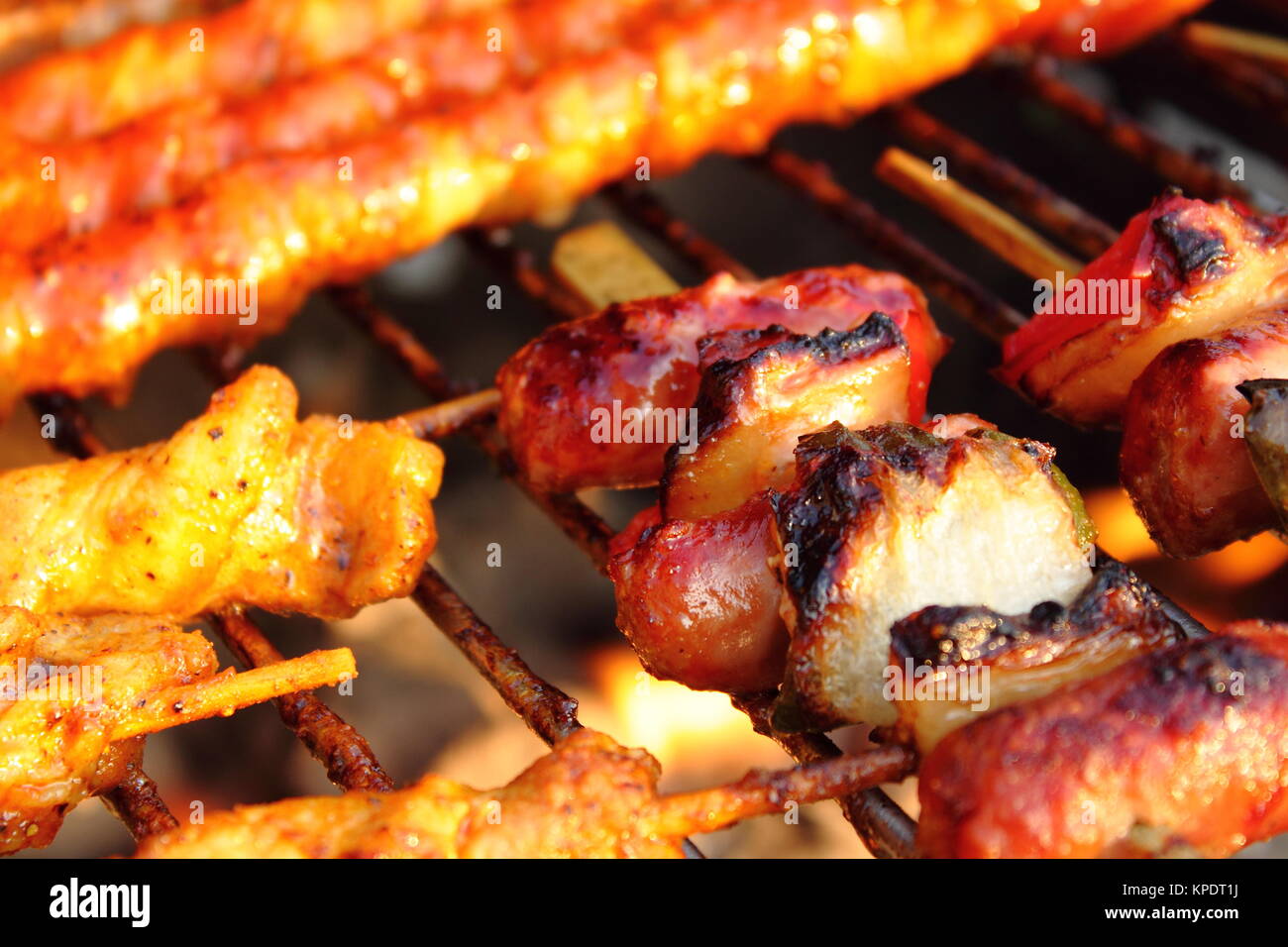 grilling typical german Stock Photo - Alamy