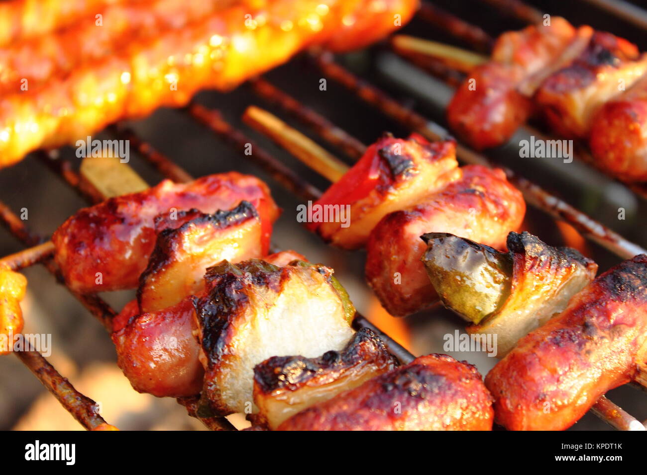 grilling typical german Stock Photo - Alamy