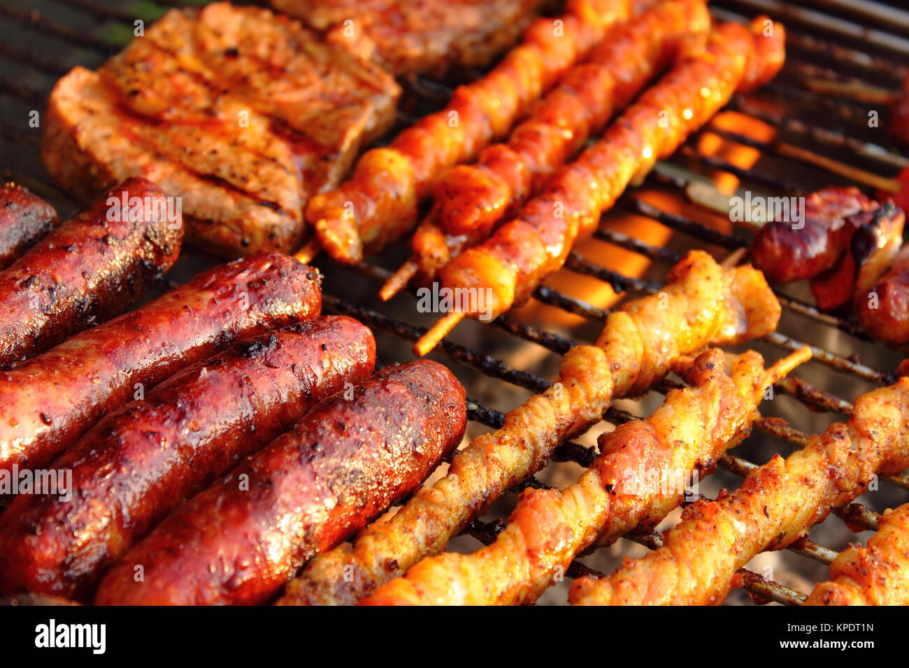 grilling typical german Stock Photo - Alamy