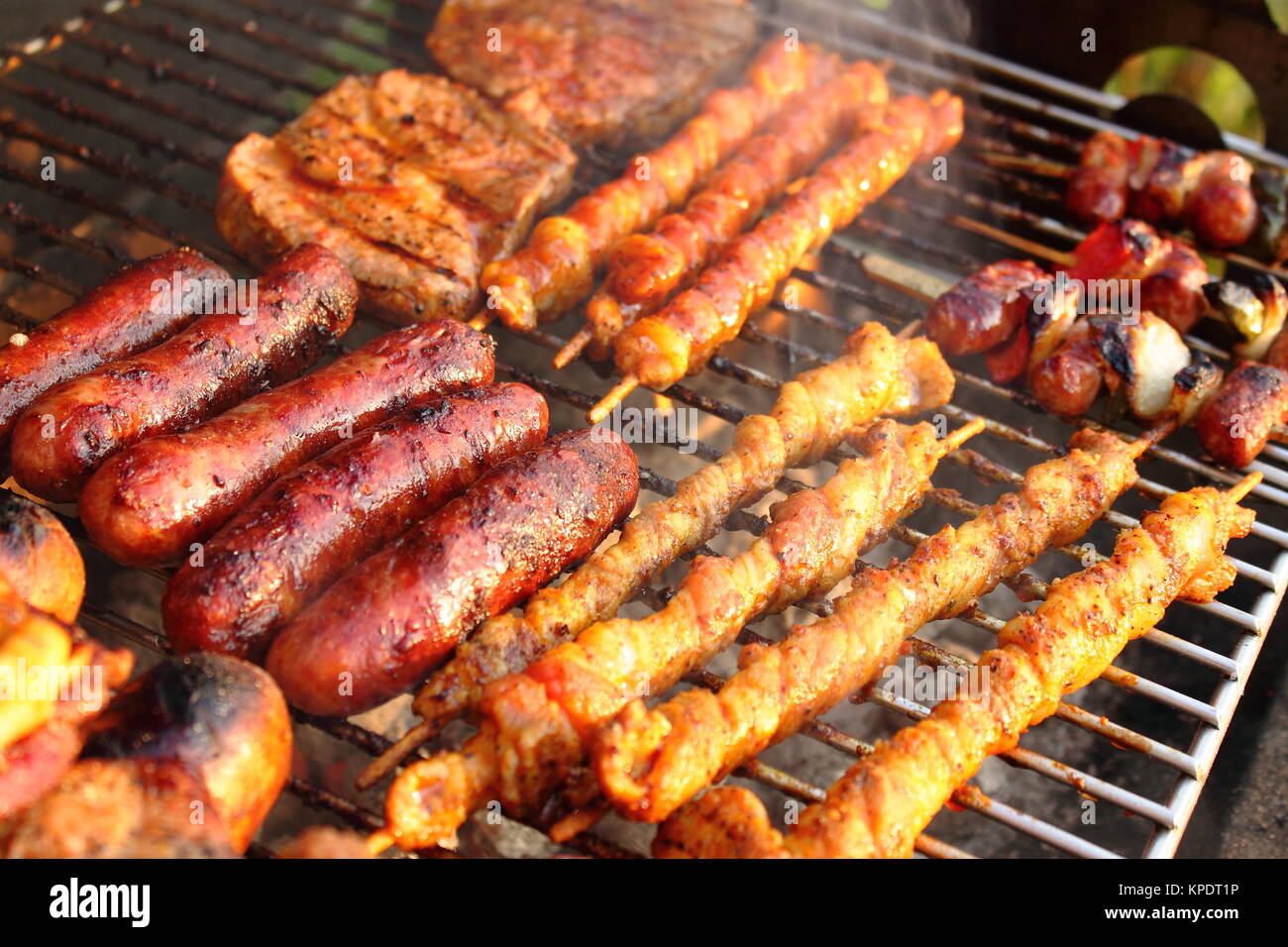 grilling typical german Stock Photo - Alamy