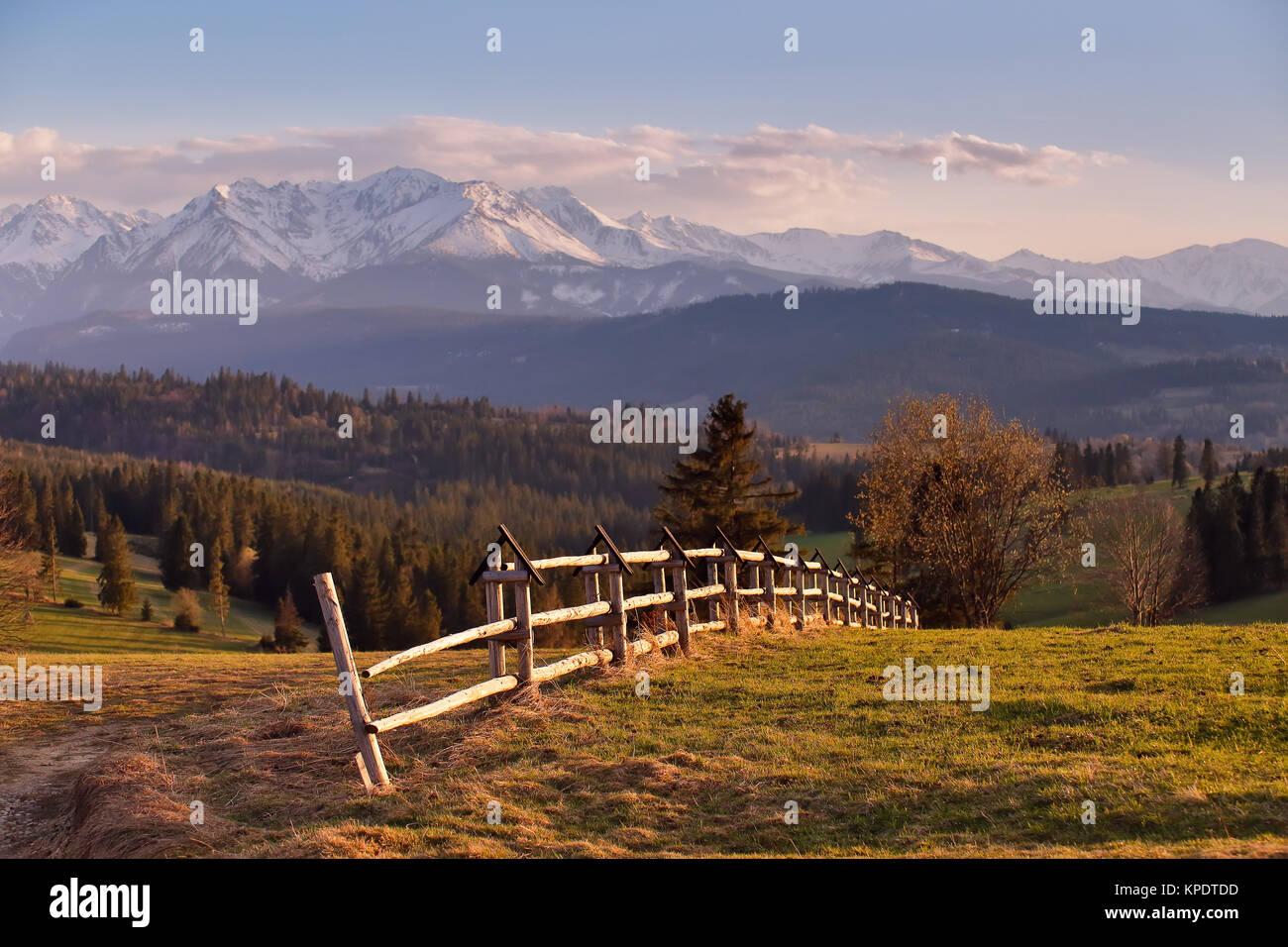 Spring countryside in Tatras mountains Stock Photo - Alamy