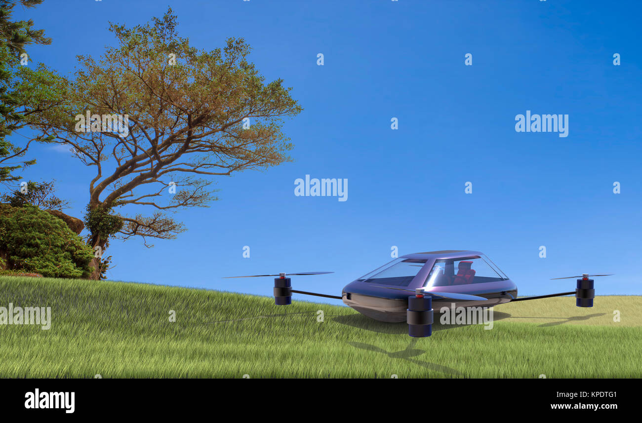 most advanced four-axis manned vehicles powered by elec Stock Photo - Alamy