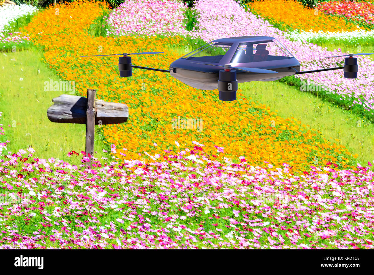 most advanced four-axis manned vehicles powered by elec Stock Photo - Alamy
