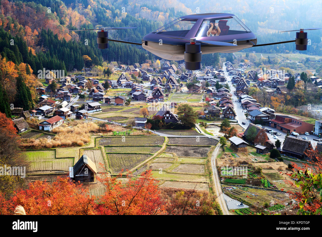 most advanced four-axis manned vehicles powered by elec Stock Photo - Alamy