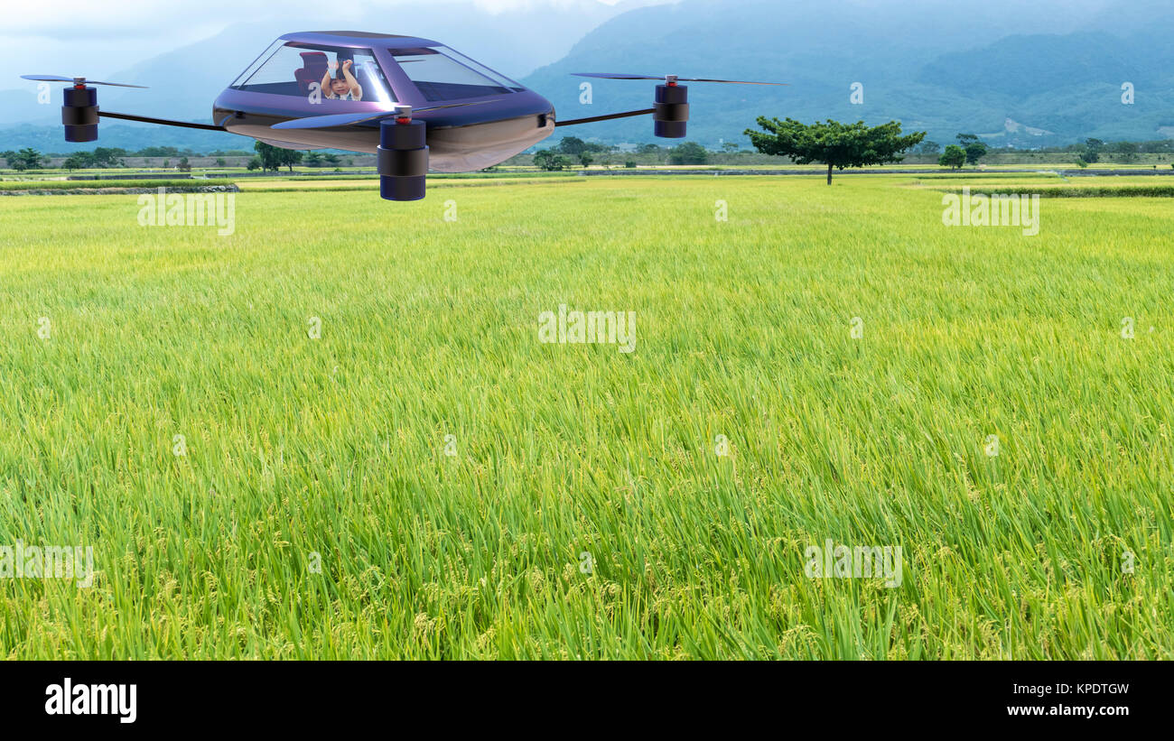 most advanced four-axis manned vehicles powered by elec Stock Photo - Alamy
