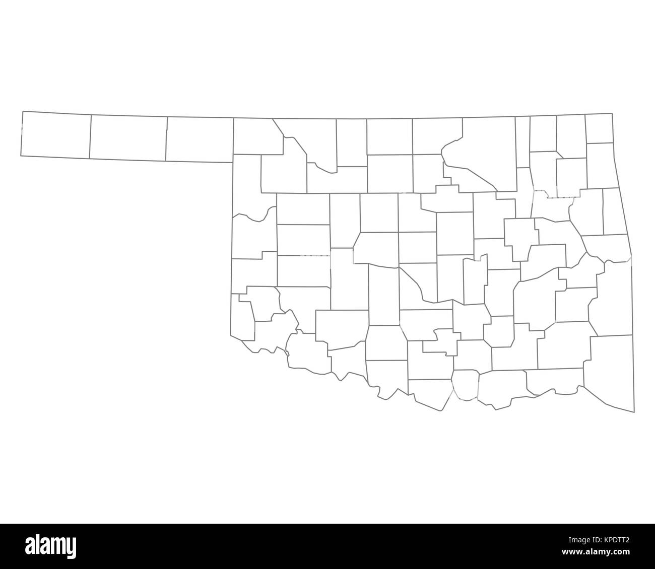 Oklahoma counties map hi-res stock photography and images - Alamy