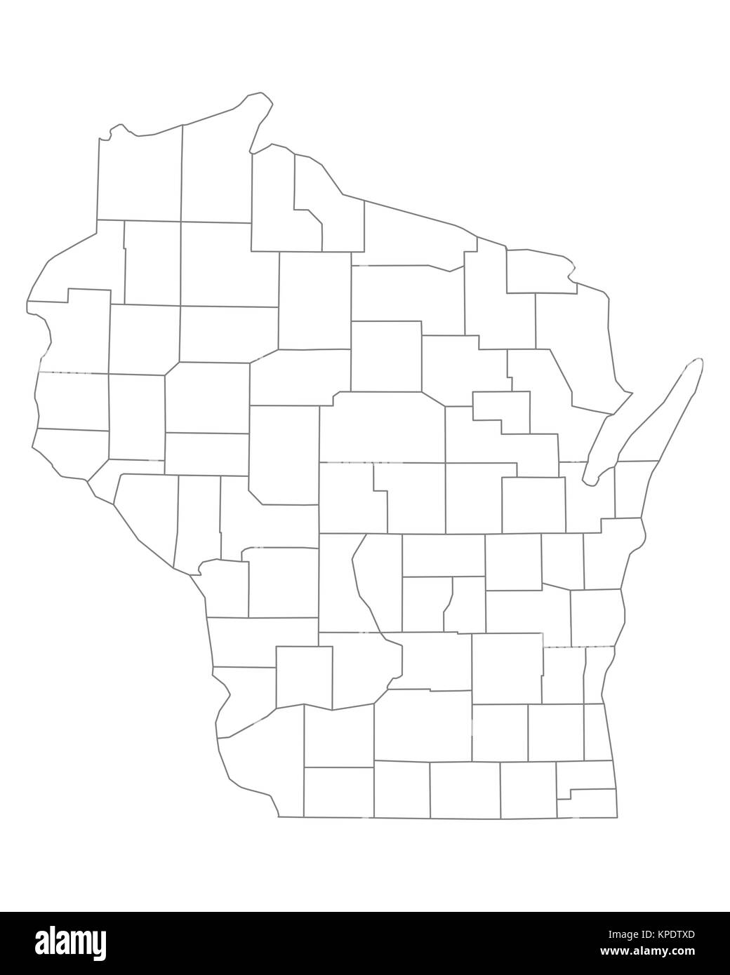 Wisconsin state usa map Black and White Stock Photos & Images - Alamy