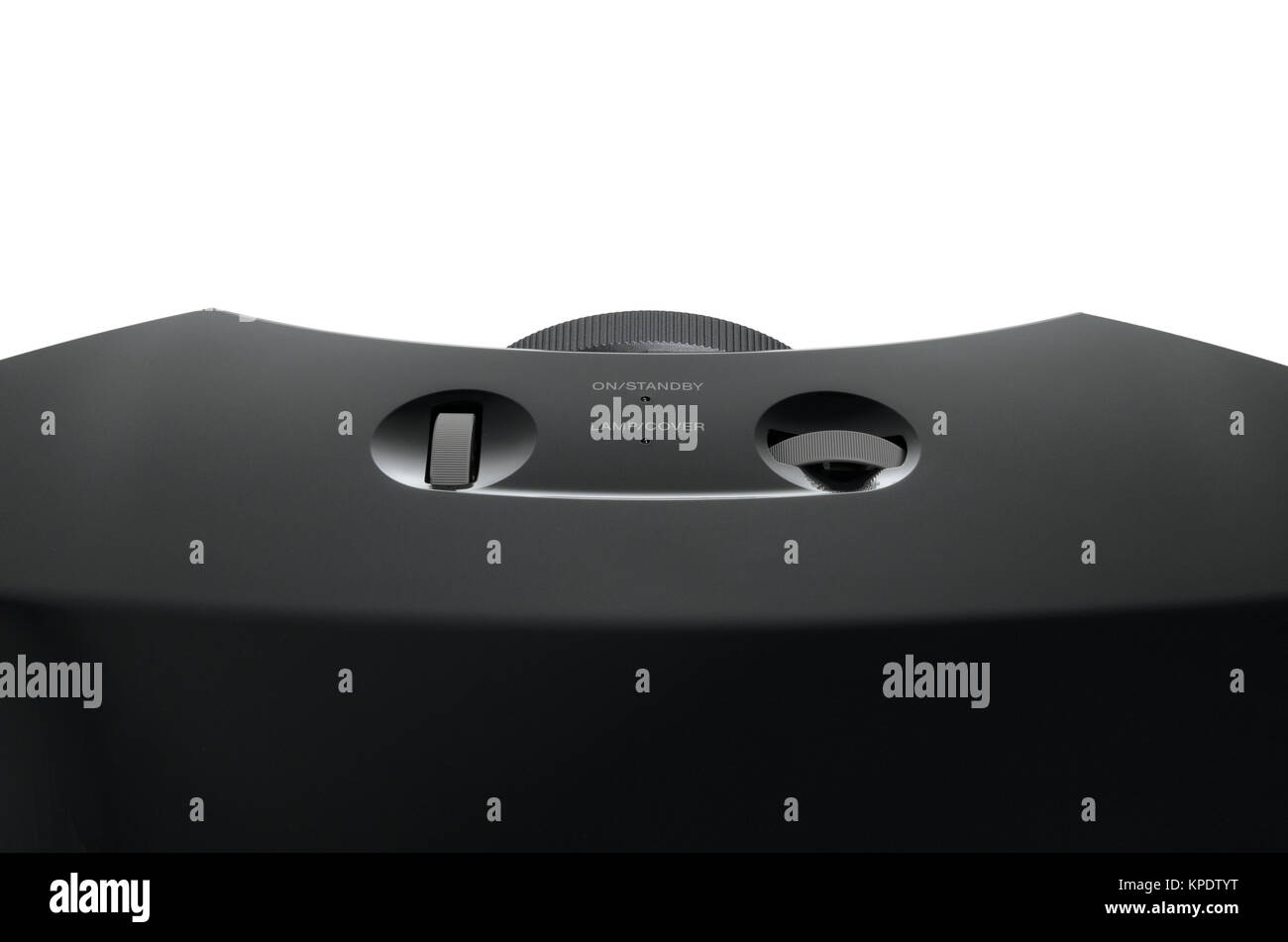 Huge black home cinema projector, close up on focus dial Stock Photo ...