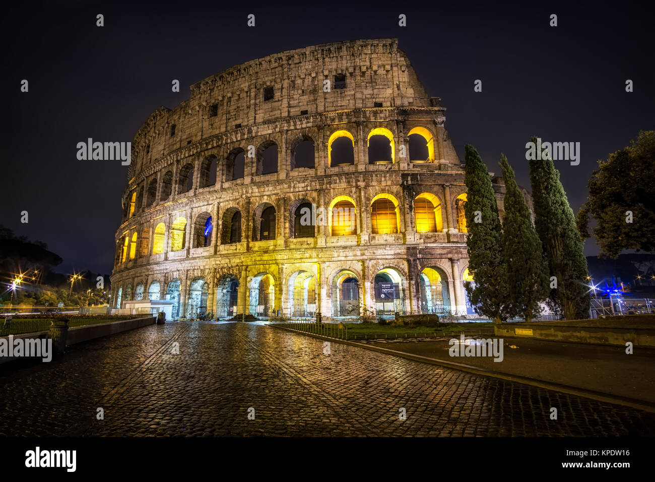 Colosseum at Night Stock Photo - Alamy