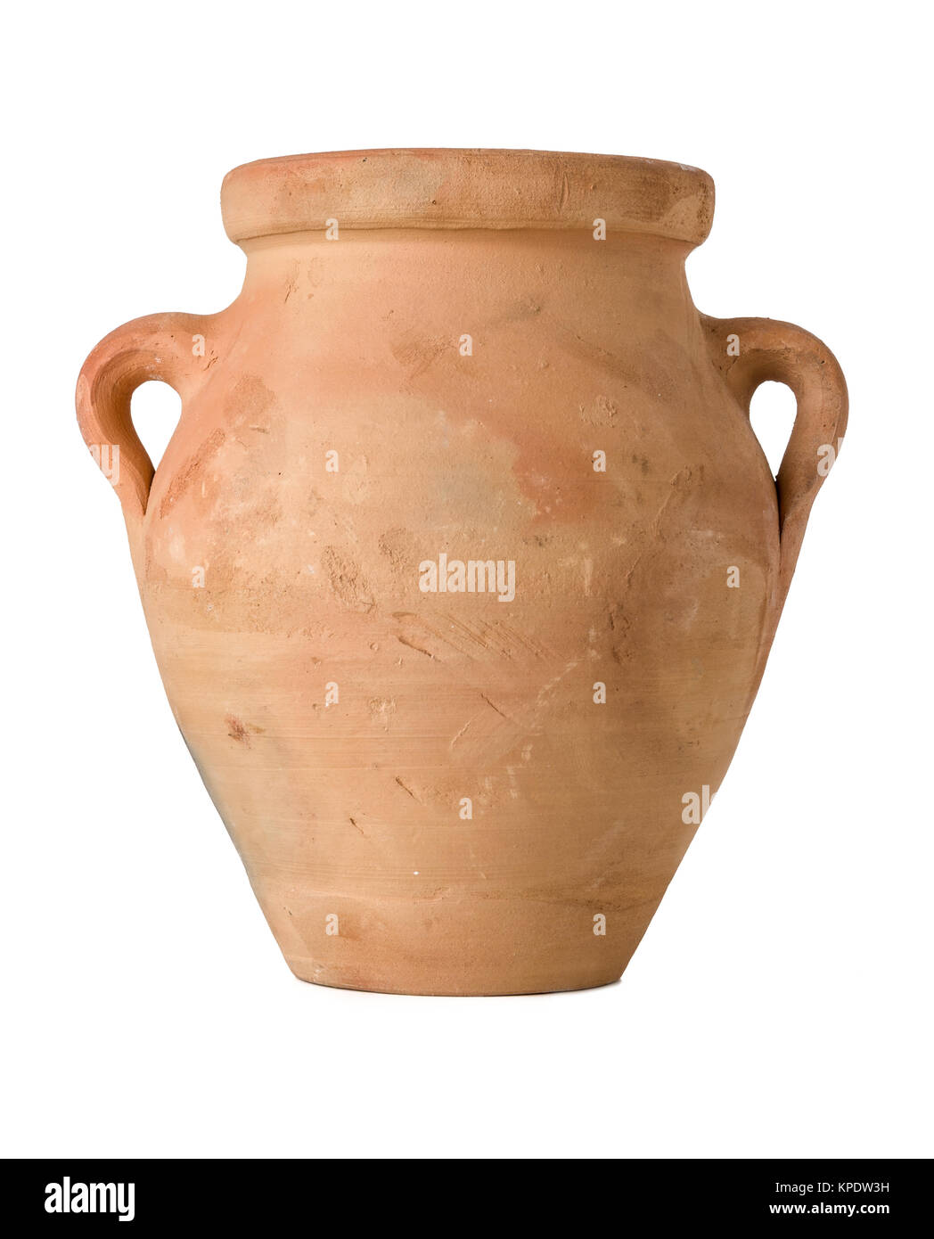terracotta amphora against white background Stock Photo - Alamy
