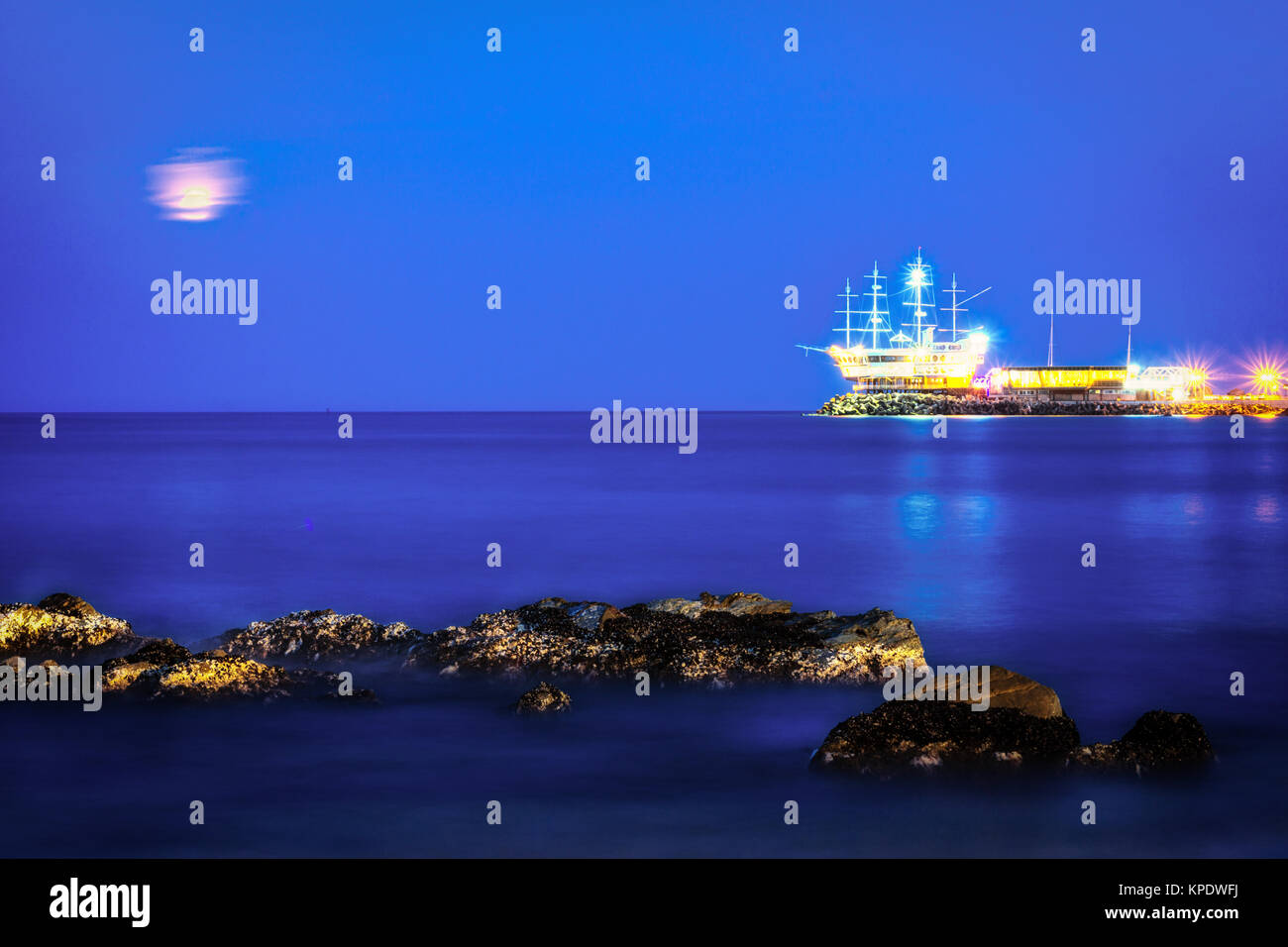 Moonrise Night Nighttime High Resolution Stock Photography and Images ...