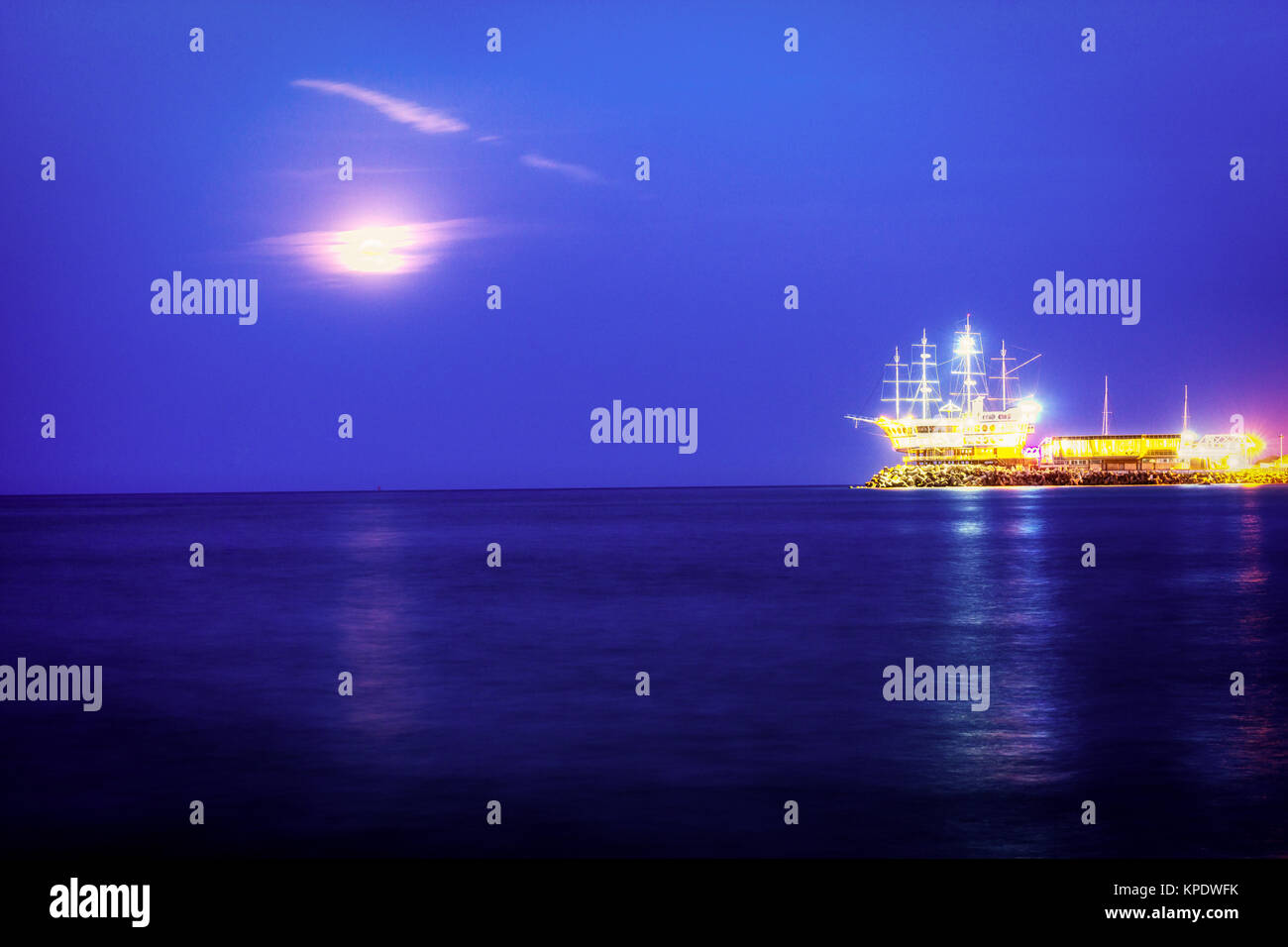 Moonrise Night Nighttime High Resolution Stock Photography and Images ...