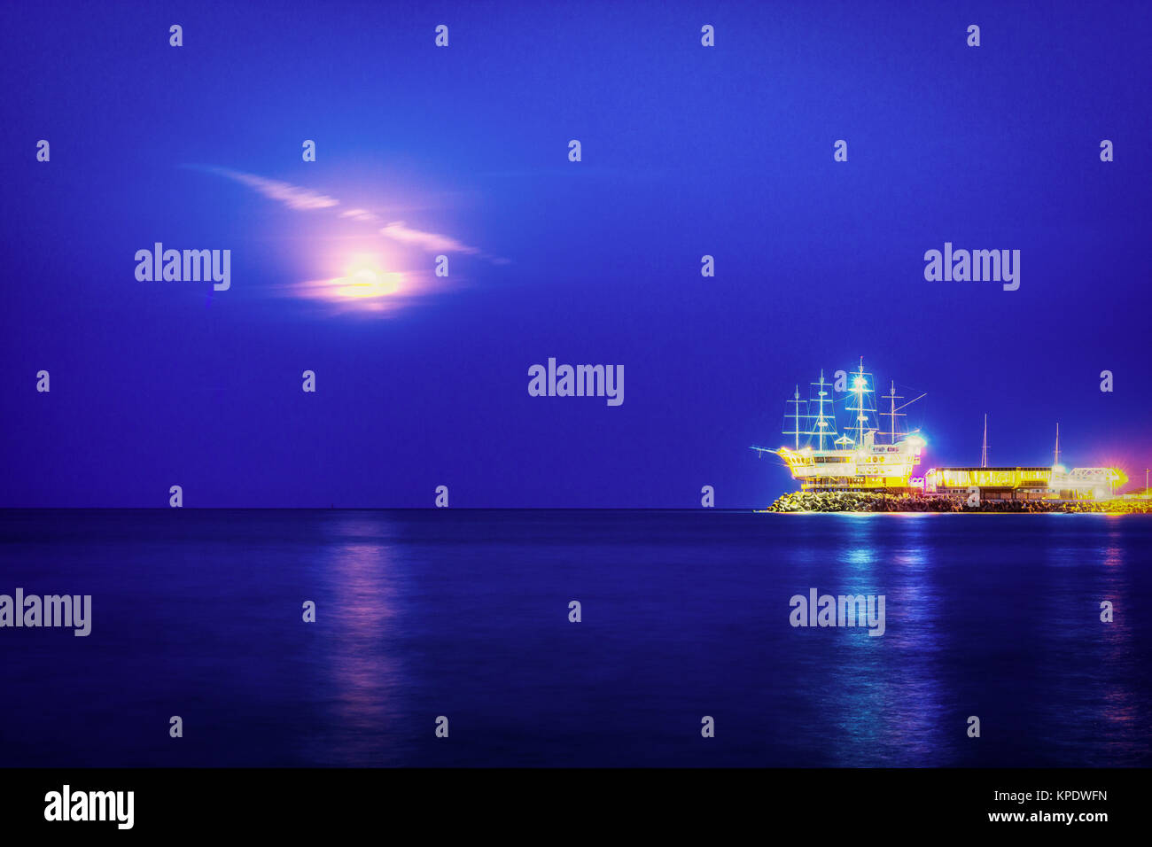 Moonrise Night Nighttime High Resolution Stock Photography and Images ...
