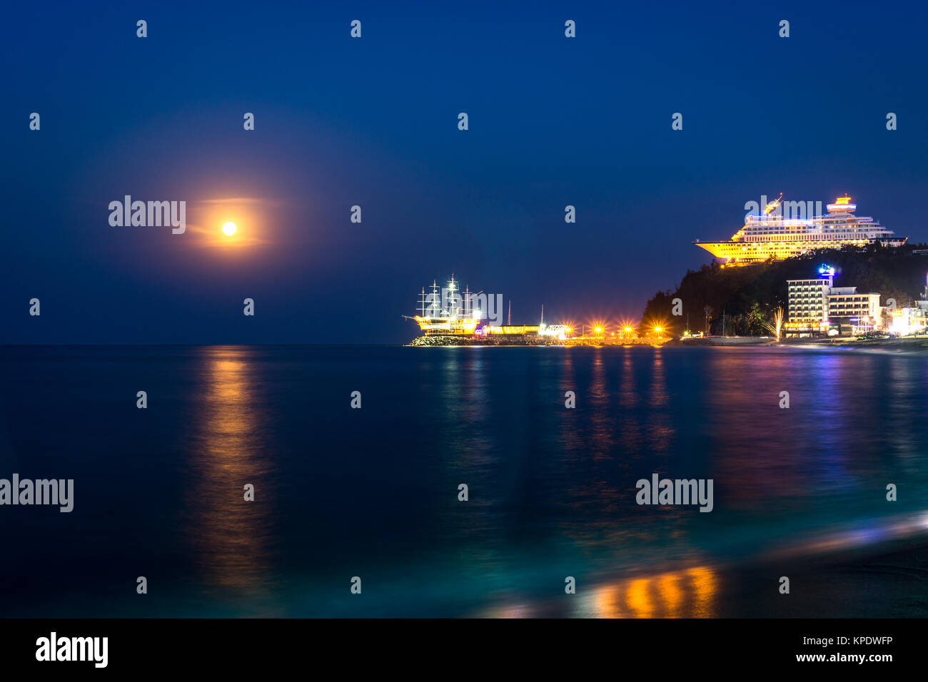 Moonrise Night Nighttime High Resolution Stock Photography and Images ...