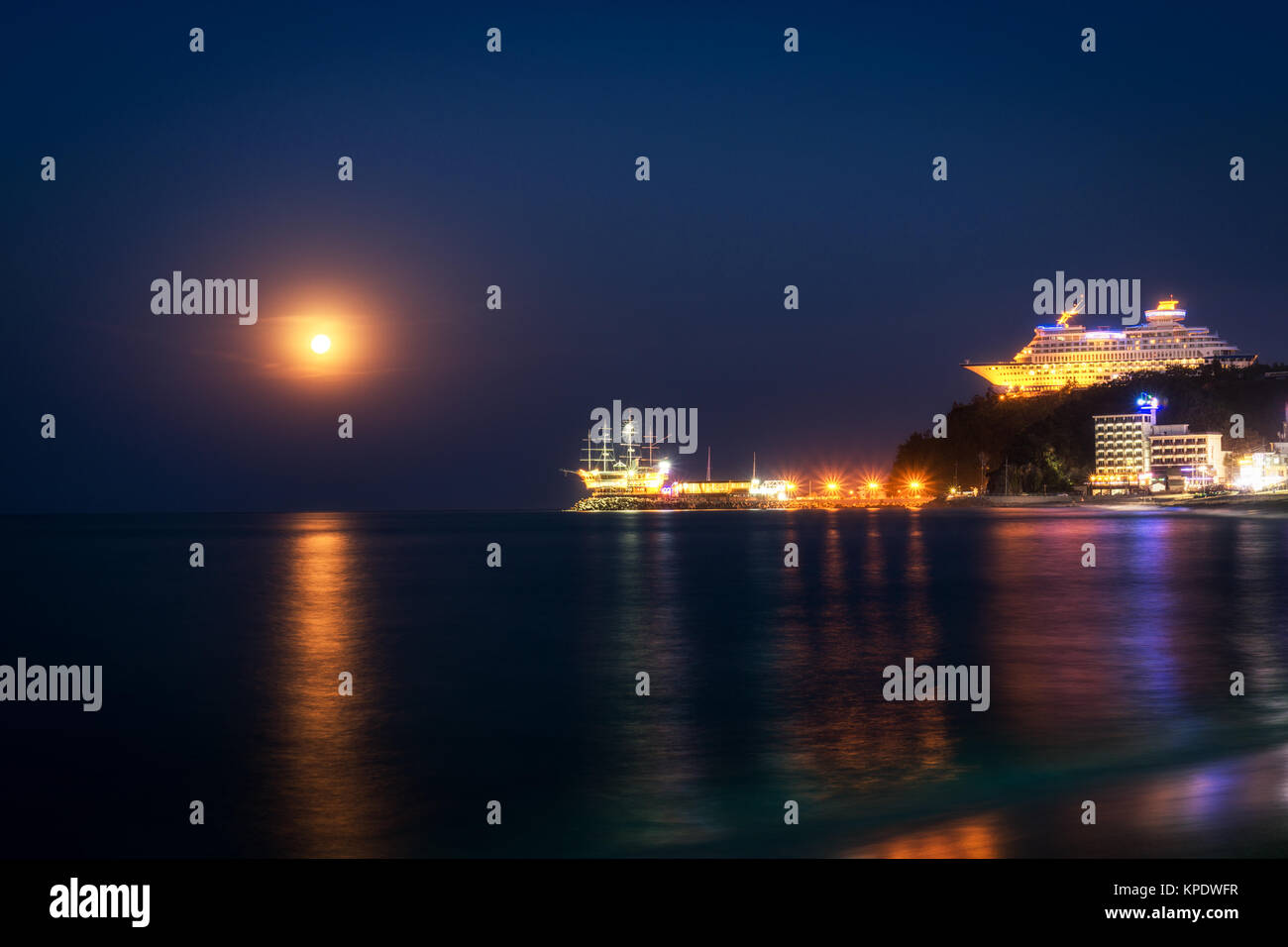 Moonrise Night Nighttime High Resolution Stock Photography and Images ...