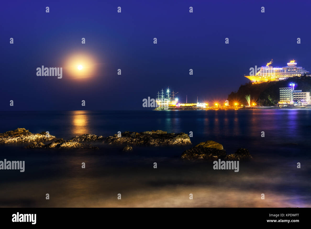 Moonrise Night Nighttime High Resolution Stock Photography and Images ...