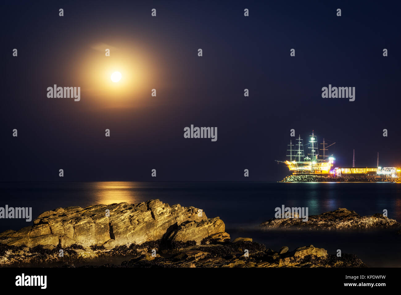 Moonrise Night Nighttime High Resolution Stock Photography and Images ...